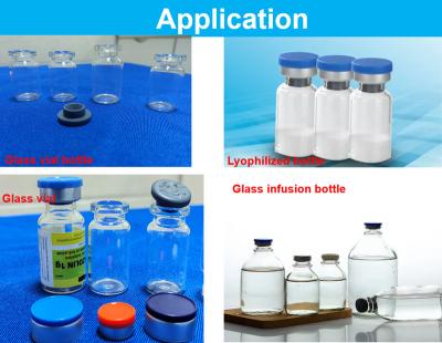 Cina Congelazione Vetro essiccato iniezionabile Vial Vetro di grande volume Bottiglia per infusione Utilizzare tappo di gomma di bromobutilo-butilo-clorobutilo in vendita