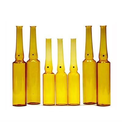 Cina 1 ml 2 ml 5 ml ISO Standard Chinese Standard Amber Transparent USP Ampolata di vetro di tipo I per iniezioni farmaceutiche in vendita