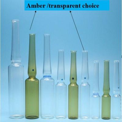 Cina 1ml5ml 10ml 20ml cosmetici per la cura della pelle farmaceutici Ampolata di vetro Anello colorato Logo Stampa a schermo Modulo B in vendita