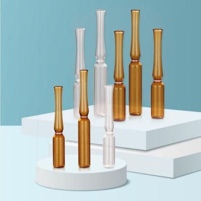 Cina 5 ml 10 ml 20 ml Ampolata di vetro tubolare trasparente ambra con anello di colore Ampolata di vetro borosilicato neutro per uso medico in vendita