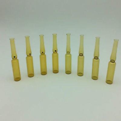 Cina 5 ml 10 ml 20 ml Ampolata di vetro tubolare trasparente ambra con anello di colore Ampolata di vetro borosilicato neutro per uso medico in vendita