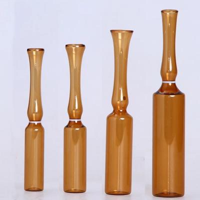 Cina Ampolette di vetro per antibiotici di 10 ml Amber USP standard Bottiglie di ampolette di vetro per iniezioni trasparenti in vendita