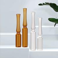 China Borosilicate Glass Ampoule Bottles 1ml to 20ml Empty Injection Vials Clear Amber for sale