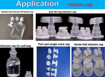 Cina 30 mm 32 mm Pull Ring Single Port Infusion Euro Head Cap per Non PVC Infusion Bag infusion euro head cap in vendita