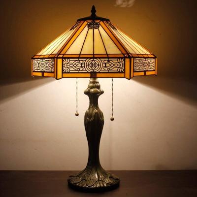 Cina 30cm 40cm Salotto Esagonale Camera Da Letto Casa Da Caffè Manifattura Antica Lampada Da Tavola In Vetro in vendita