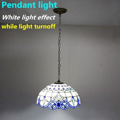 Cina 12'' European Style Turkish Light Bed Room Dinning Room Stained Glass Chandelier LED Glass Pendant Lamp in vendita