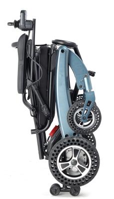 Cina Sedile a rotelle elettrico leggero in fibra di carbonio 120 kg capacità di carico Sedile a rotelle reclinante con ruote anti-esplosione in vendita