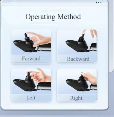 Cina Adult Disabled Handicapped Travel Portable Lightweight Folding Remote Control Electric Wheelchair With Joystick Control in vendita
