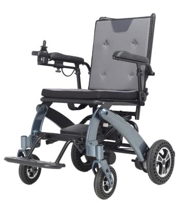 Cina Adult Disabled Handicapped Travel Portable Lightweight Folding Remote Control Electric Wheelchair With Joystick Control in vendita