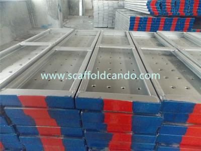 China 225*38mm galvanized Q195 painting painted scaffolding steel plank, steel board  for working platform EN12811 for sale