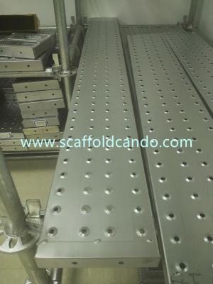 China Q235 galvanized scaffolding steel plank, steel board for building material, 225*38mm working platform, 1-4M length SGS for sale