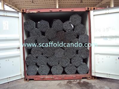 China With SGS high quality Q235 Q234 Black pipe MS scaffolding tube with 48.3mm 60.3mm out diameter 6000mm length EN 10219 for sale