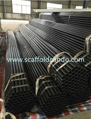 China 48MM OD tube, hot dip galvanized, black, painted scaffolding steel pipe for building construction 500-6000mmL BS1139 for sale