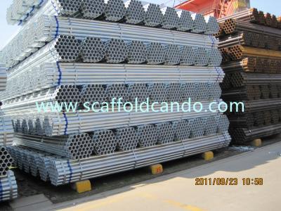 China High quality Q235 HDG scaffolding steel pipe, galvanized painted black steel tubes for construction 48.3MMOD 6000MM for sale