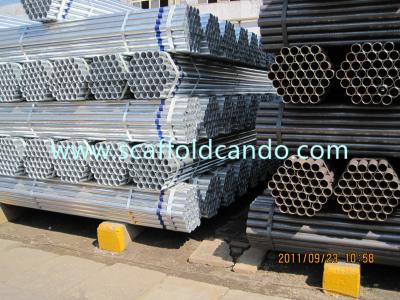 China BS1139 48.3mm*6000mm L Hot dip galvanized painted black scaffolding steel pipe Q235 Q345B EN10219 BS1139 BS1387 for sale