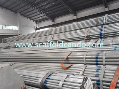 China Q235, Q345 HDG scaffolding steel pipe, painted pipe, black tube, 48.3mm,60.3mmOD with 6000mmL  BS1139 for construction for sale