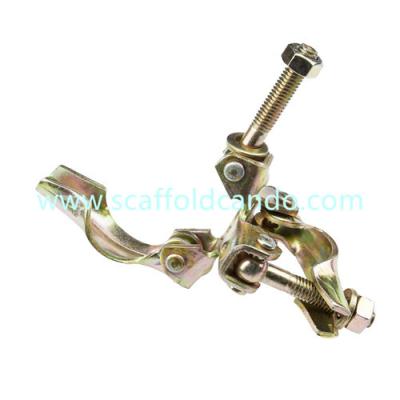 China 90° British scaffold pressed fixed coupler clamp for pipes Q235, electro galvanized coupler for scaffolding project for sale