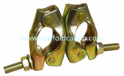 China Good performance Q235 British pressed swivel coupler, rotation clamp for 48.3mm pipe electro galvanized to connect pipes for sale