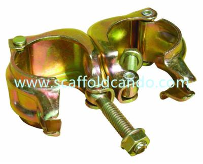 China 0.55kg 0.60kg 0.65kg Korea 90° galvanized scaffolding swivel clamp coupler  Q235 pressed coupler for OD48mm pipes for sale