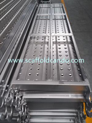 China High quality factory specialized in 1829mm 1800mm Q235 scaffolding pre-galvanized catwalk steel plank board with hooks for sale
