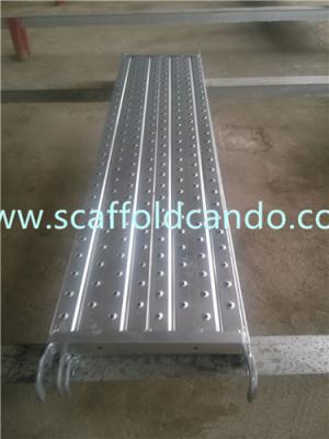 China Good loading capacity high quality scaffolding Q235 pre-galvanzied  catwalk steel plank board with hooks 1200mm, 1500mm for sale