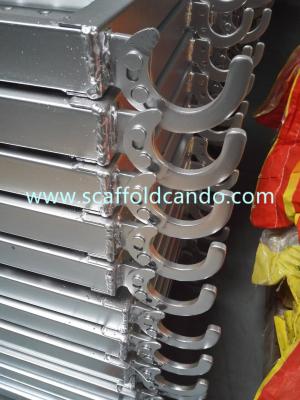 China 500*1829mm 480*1800mm 300*1800mm scaffolding galvanized steel plank with 43mm 50mm hooks catwalk for Ringlock frame for sale