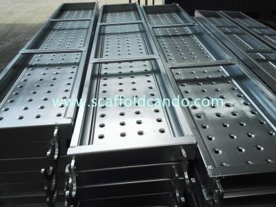 China Good performance Q235 scaffolding hook planks catwalk steel board with hooks 43mm 50mm 900mm 1200mm 1500mm 1800mm 1829mm for sale