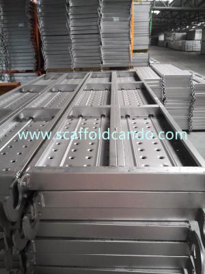 China Q235 galvanized scaffold hook planks catwalk steel board metal plank with hooks 500*1800mmL 480*1829mmL for scaffoldings for sale