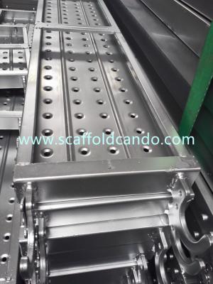 China Pre-galvanized Q235 scaffold catwalk hook planks for Cuplock Ringlock Frame working platform 1500mm 1800mm 1829mm 2100mm for sale