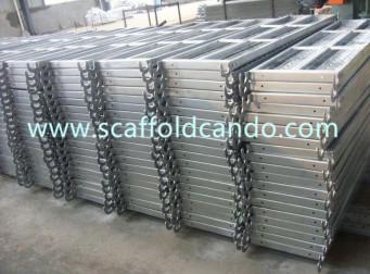 China Stable and good loading capacity scaffolding Q235 galvanized catwalk steel plank board with hooks 1500 1800 1829mm L for sale