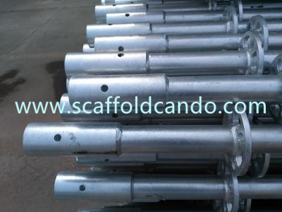 China Ringlock scaffolding system standards verticals for construction, hot dip galvanized BS1139 500,1000,1500,2000,3000mmL for sale