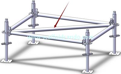 China Good quality to support ringlock system 900*900,1200*1200,1800*1500mm scaffold level diagonal brace with 48.3mmOD for sale