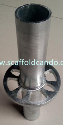 China Q235 Q345 Hot dip galvanized base collar, basic socket 300mm,280mm,240mm,200mm base for OD48.3 60.3mm ringlock vertical for sale