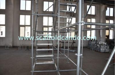 China Galvanized 850*2370mm, 550*2691mm Q235 scaffolding stair case for Ringlock scaffolding system 8 steps 9 steps ladder for sale