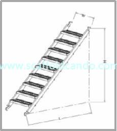 China 8 steps 9 steps Q235 scaffolding galvanized stair case with 50mm hooks for Ringlock scaffolding system passageway for sale