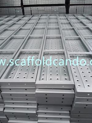 China High loading capacity galvanized scaffolding steel plank steel board 240mmW, 1000mm-4000mm L BS1139 as working platform for sale