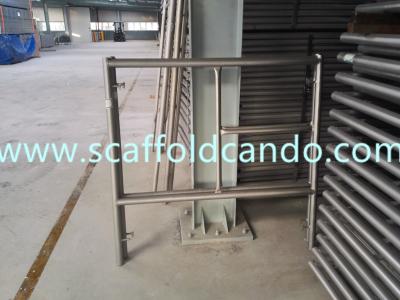 China 1219*1700mm galvanized scaffolding frame system main type frame door frame Ladder frame H frame walk through frame for sale