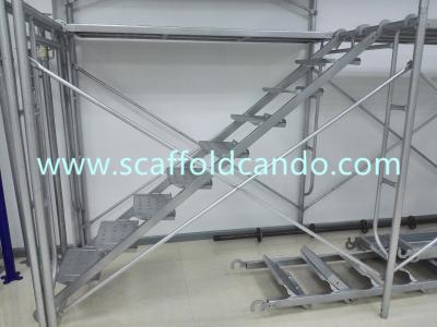China Good performance Q235 scaffolding galvanized stair case 450*2677mm, 450*2515mm, 450*2397mmL for frame scaffolding system for sale