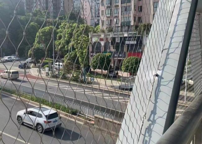 Architectural application of stainless steel cable mesh