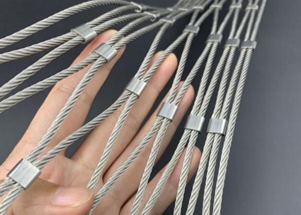 Quality 1.5mm Balustrade Cable Mesh Steel Rope Mesh With 50mm*50mm Opening for sale