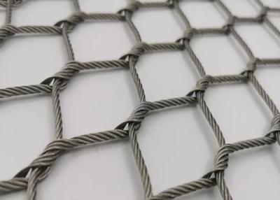 China 52mm 7*19 Silver Stainless Steel Wire Rope Mesh for Zoo Rope Netting for sale