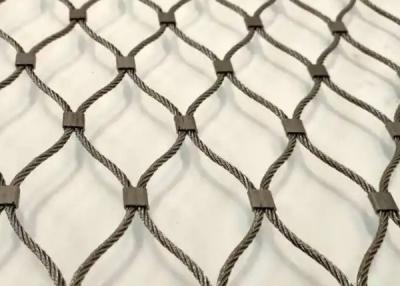 China 304 3.0mm Flexible Stainless Steel Cable Netting 55MM Mesh Size for sale