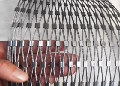 China 3.0mm Rope Wire Mesh Net Stainless Steel Wire Rope Mesh For Climbing Plants for sale
