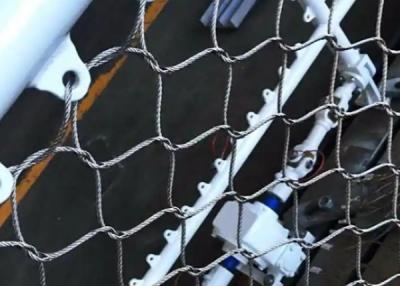 China Stainless Steel Wire Rope Mesh with 42mm*42mm Mesh Size in Expanded Style for Corrosion Resistant Zoo Rope Netting for sale