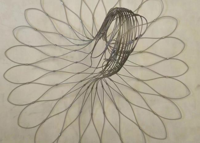 Stainless steel cable mesh installation example