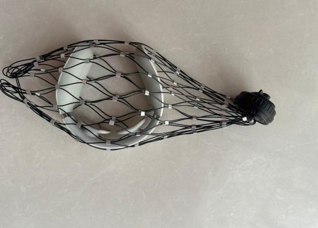 Stainless steel rope mesh installation example