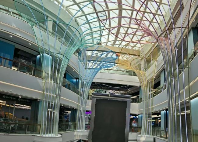 Architectural application of stainless steel wire rope mesh