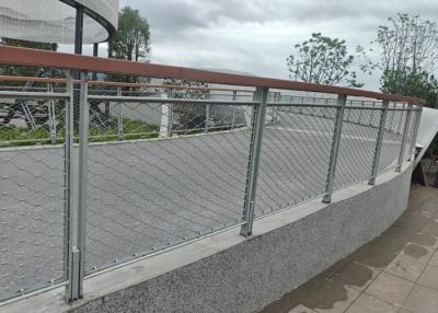 China Reinforced Bridge Fencing Durable Wire Rope Mesh For Urban Bridge Project for sale