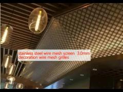 roestvrijstalen draadnet-scherm 3,0 mm decoratieve draadnetroosters