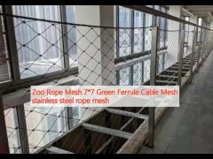 Zoo Rope Mesh 7*7 Green Ferrule Cable Mesh stainless steel rope mesh
